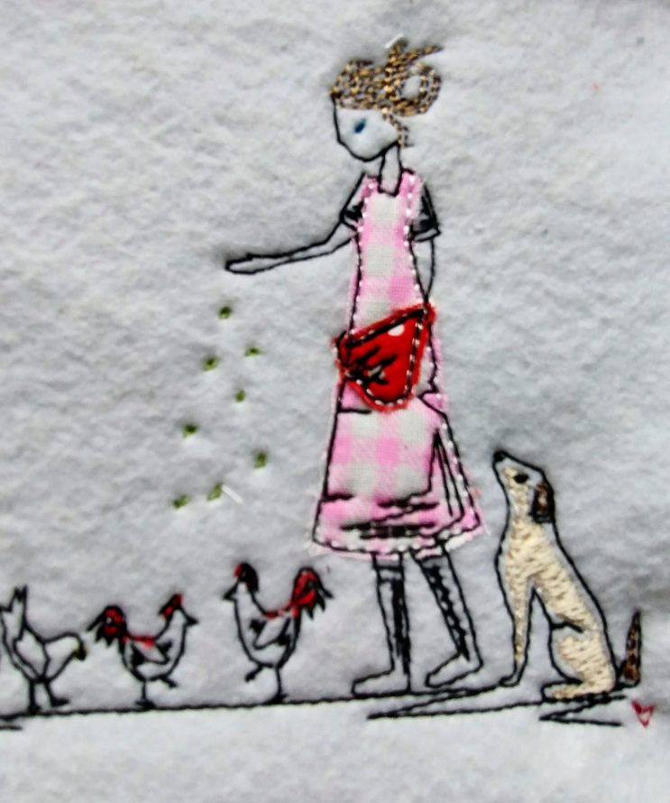 Chicken lady 2023 - Raw Edge Applique Embroidery – picturestitch